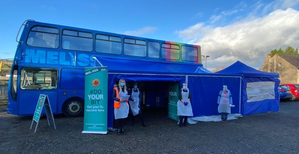 NHS ‘MELISSA’ bus visits Cumbria to support flu clinics at Shap Medical ...